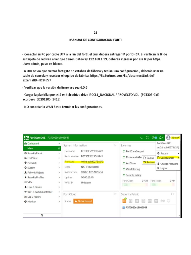 Manual Configuracion Fortigate | PDF