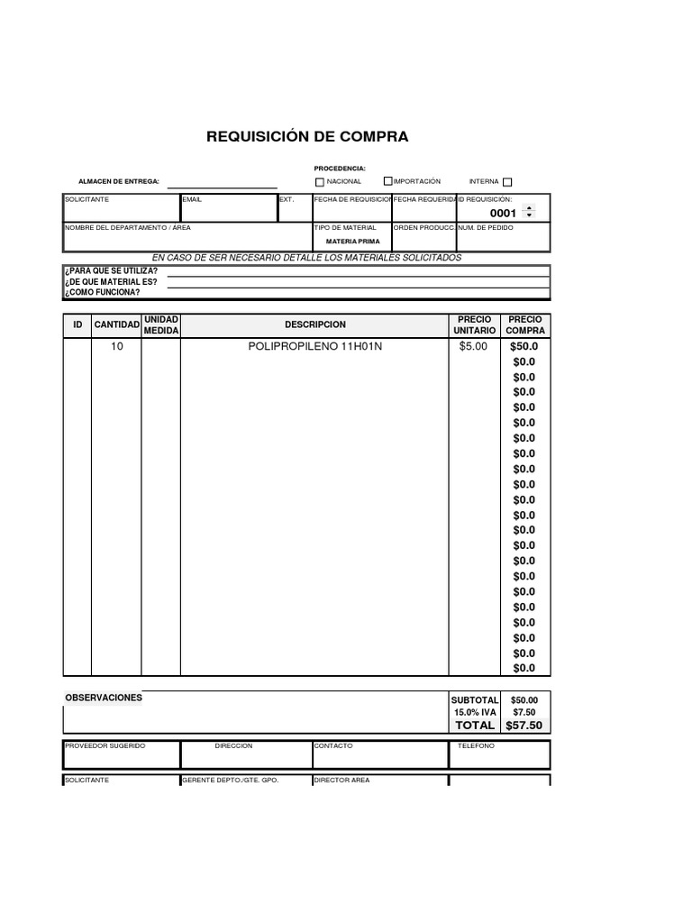 Requisición de Compra-1 | PDF
