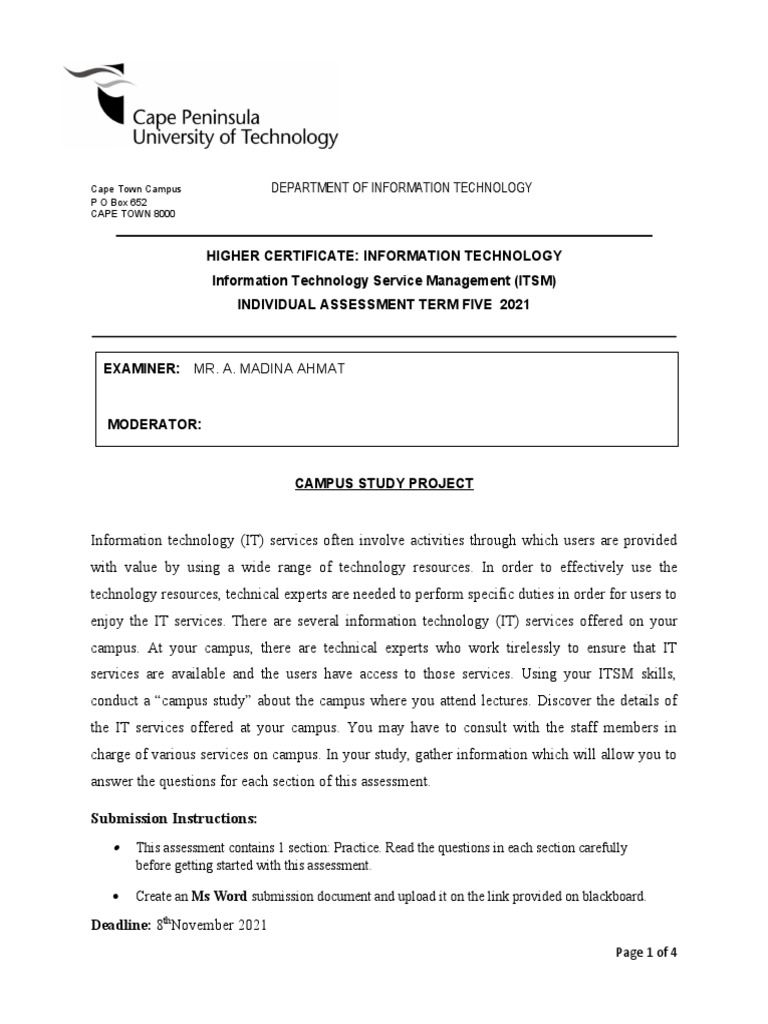 ITSM Practice Individual Assignment T5 | PDF | User (Computing ...