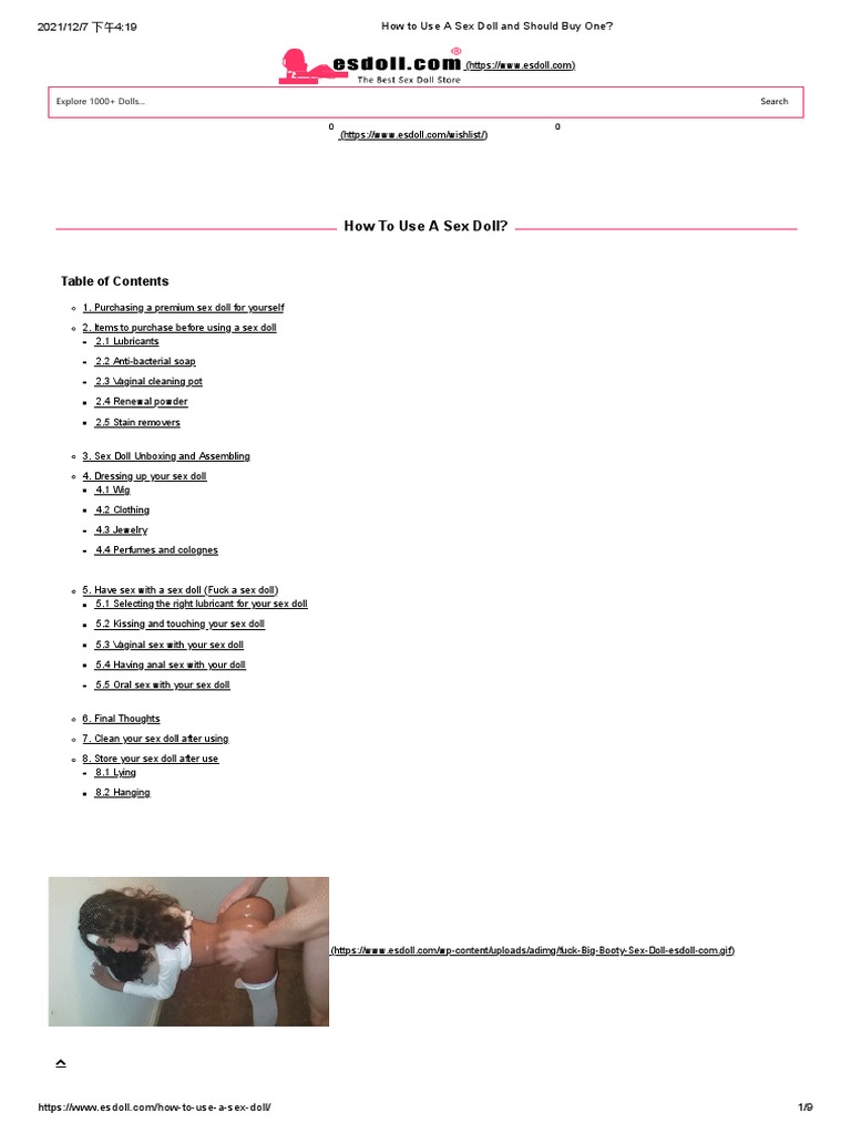 Use Sex Doll Manual Pdf Vagina Anal Sex
