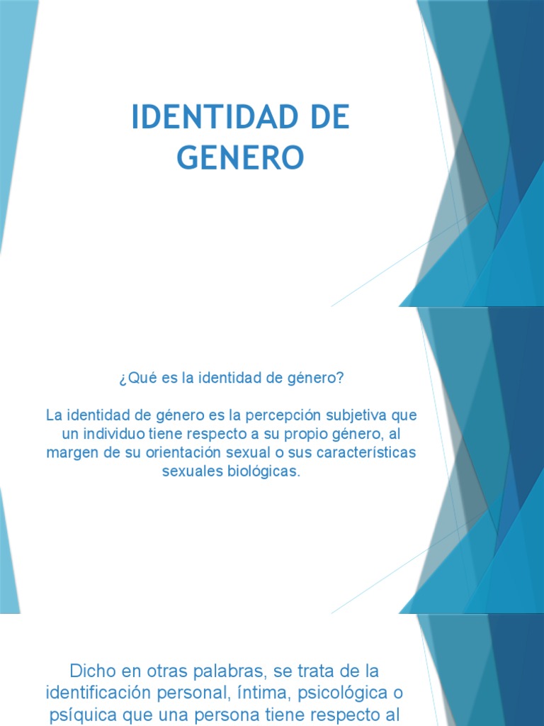 Identidad de Genero - 092100 | PDF | Identidad de género | Estudios ...
