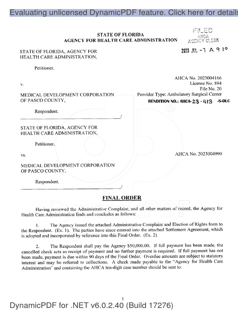 Bonati Settlement Agreement | PDF