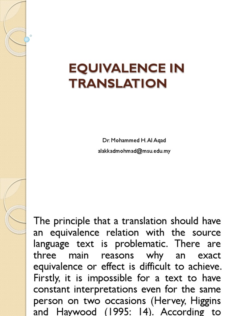 Challenges of Equivalence in Translation | PDF | Translations | Noun