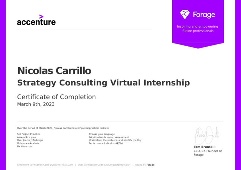 Accenture Forage Certificate | PDF