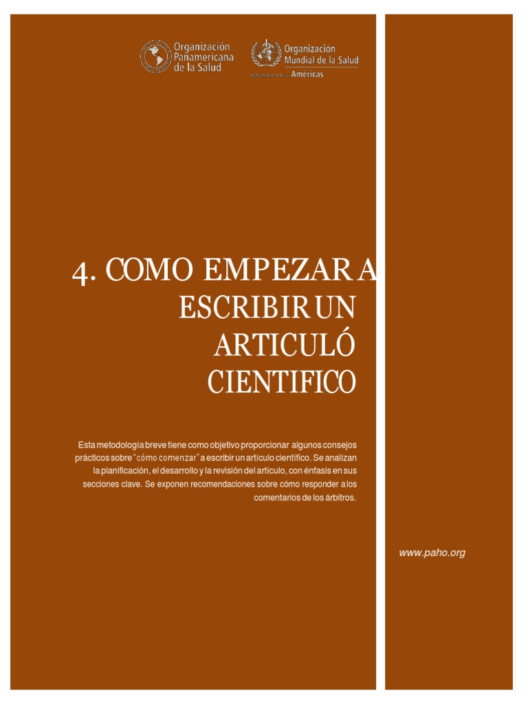 Como Escribir Un Articulo Cientifico | PDF