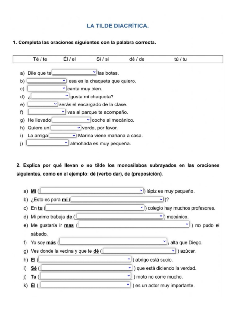 Acento Diacritico | PDF