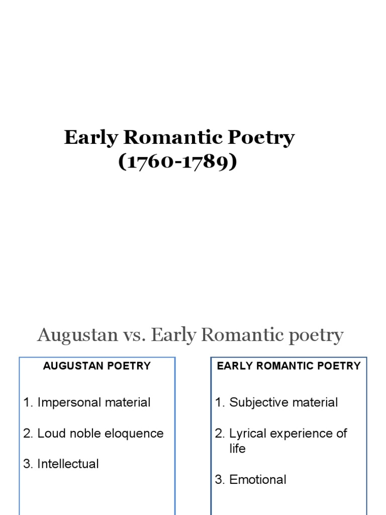 Early Romantic Poetry Overview | PDF | Romanticism