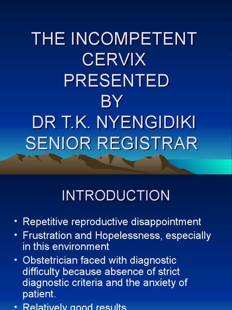 The Incompetent Cervix 2 | PDF | Human Reproduction | Gynaecology