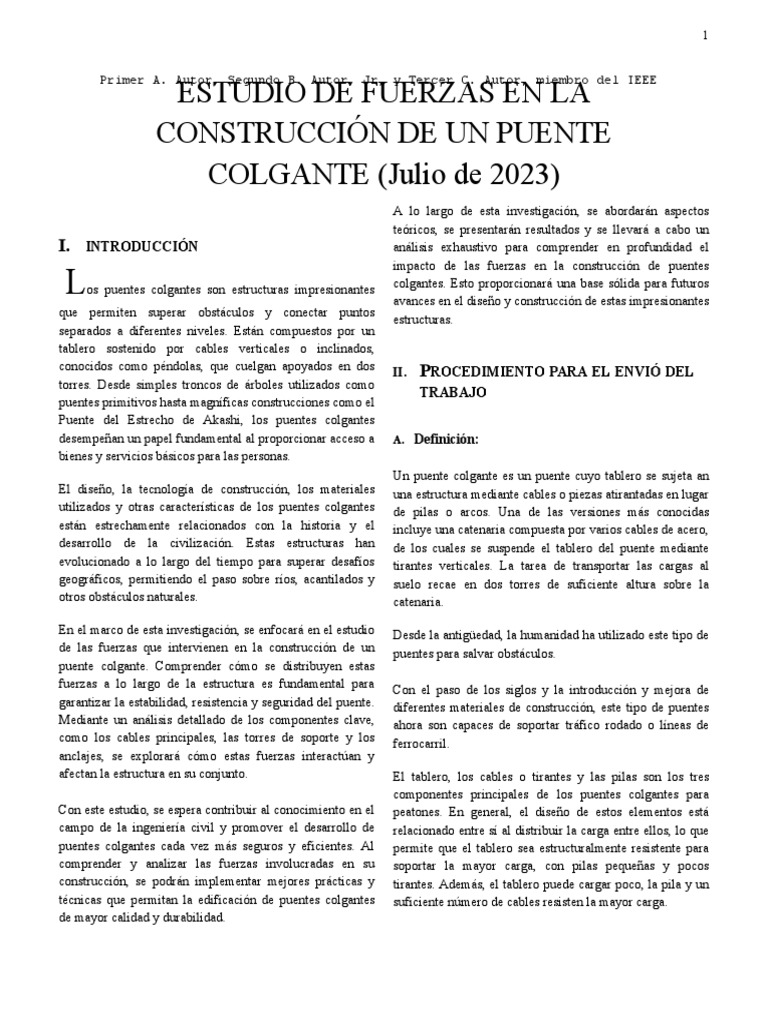 Formato Presentacion Documentos Normas Ieee | PDF | Puente | Microsoft Word Formato Presentacion Documentos Normas Ieee | PDF | Puente | Microsoft Word