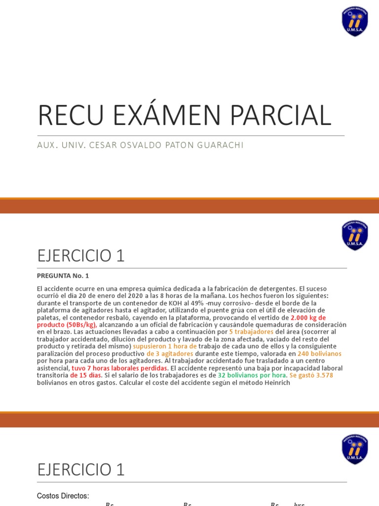 Recuperatorio Primer Exámen | PDF