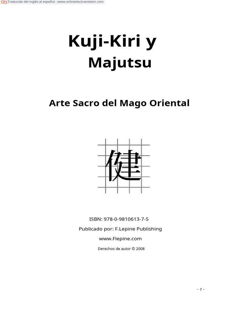 Kuji-Kiri and Majutsu Sacred Art of The Oriental Mage | PDF | Mantra ...