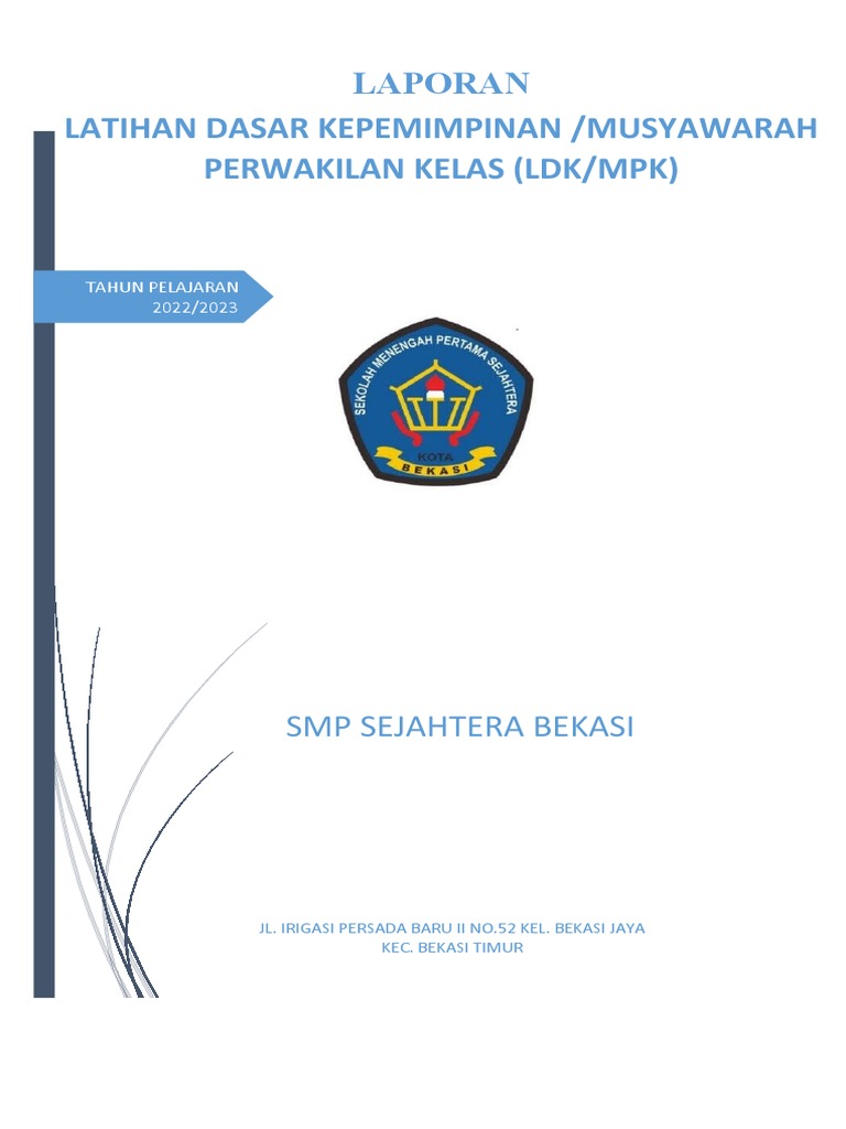 Cover Laporan LDK | PDF