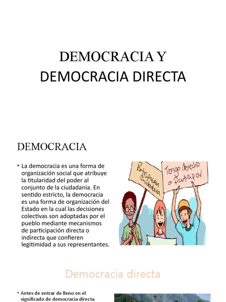 Presentacion Democracia y Democracia Directa PPTX | PDF | Democracia ...
