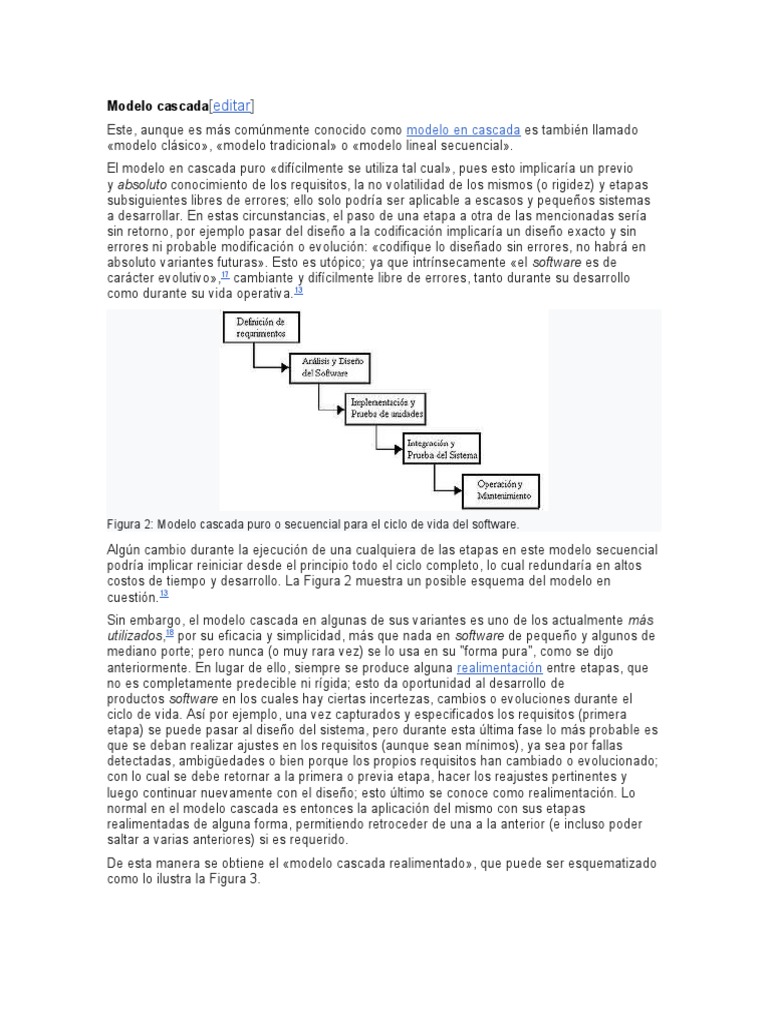 Modelo Cascada | PDF | Software | Informática