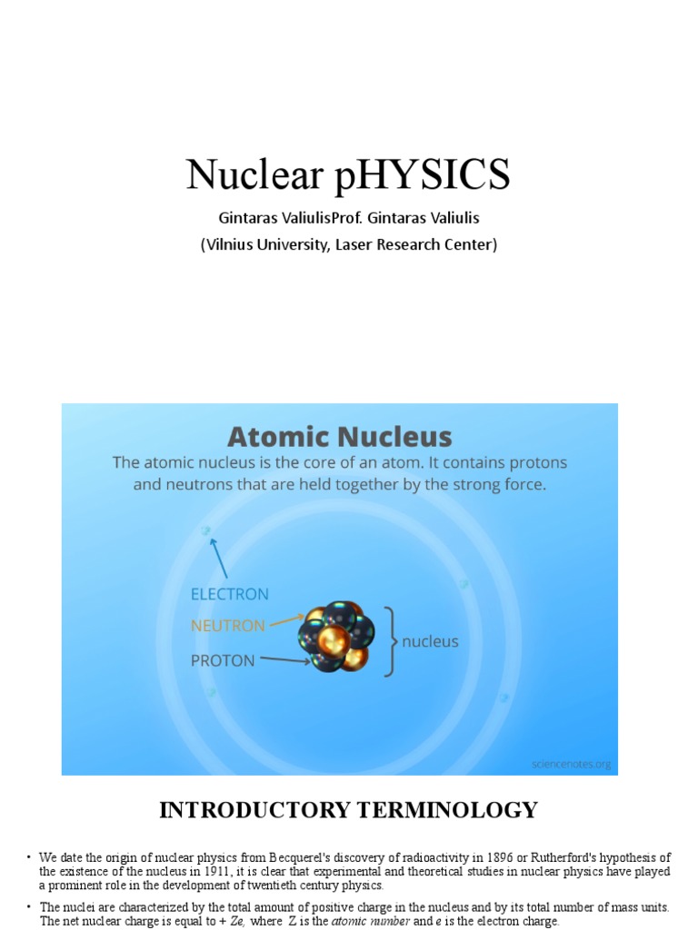 Nuclear PHYSICS | PDF | Radioactive Decay | Atomic Nucleus
