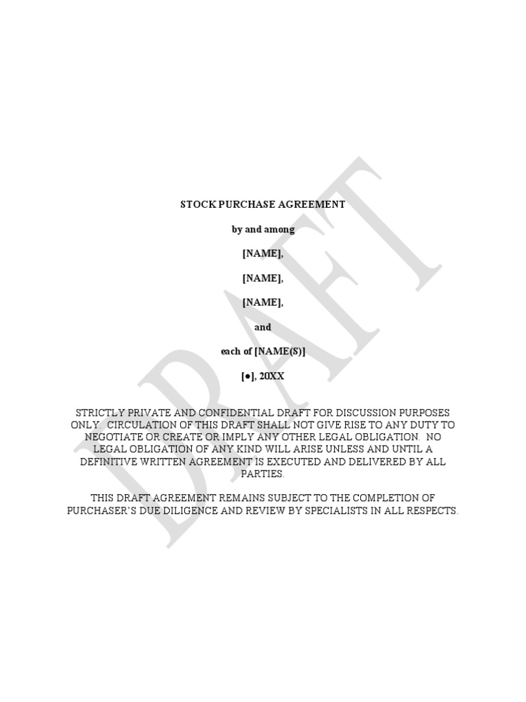 Stock Purchase Agreement | PDF | Taxes | Indemnity