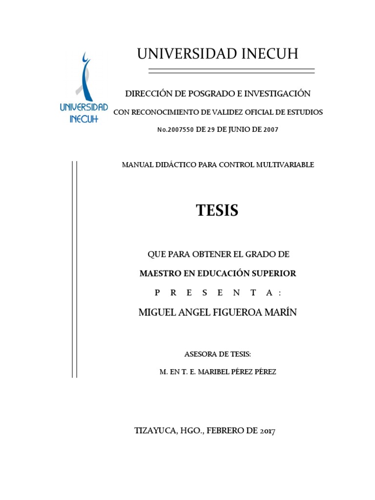 TESIS Antigua. MIGUEL ANGEL FIGUEROA MARÍN | PDF | Enseñando | Aprendizaje
