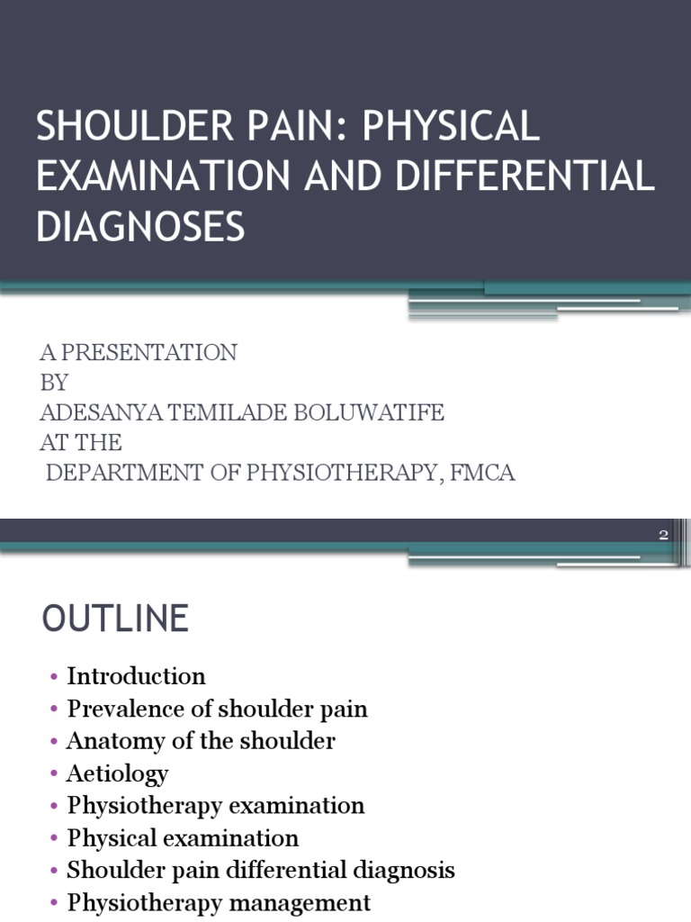 Shoulder Pain | PDF | Shoulder | Anatomical Terms Of Motion