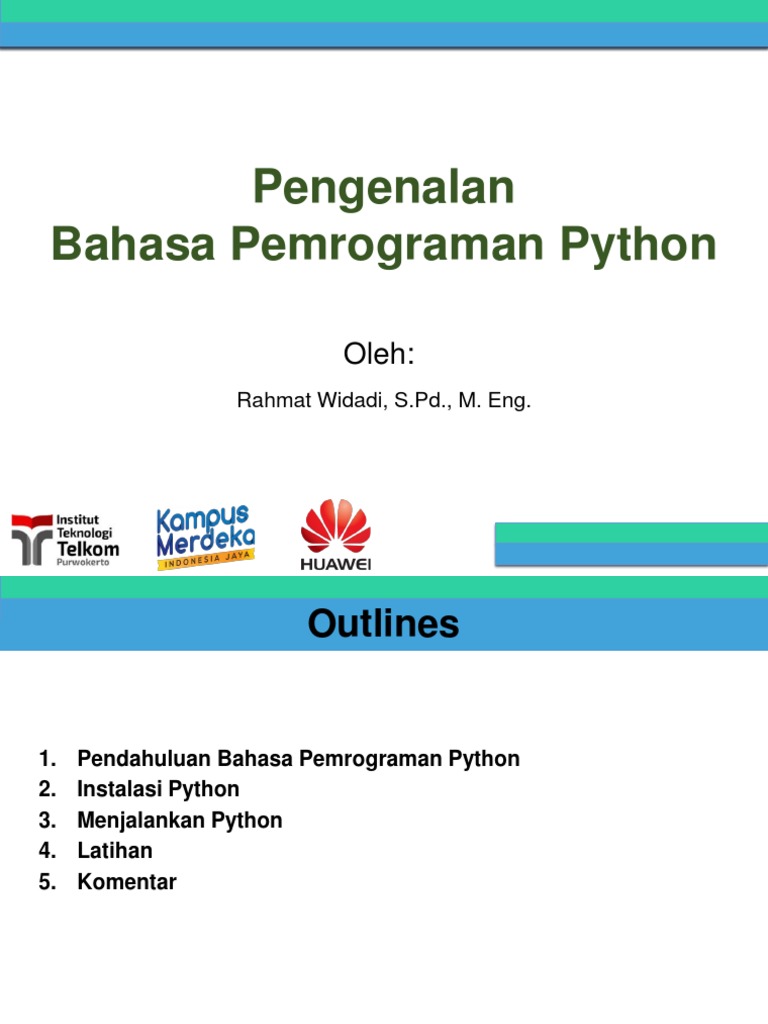 Pembelajaran 1 Dasar Pemrograman Python | PDF