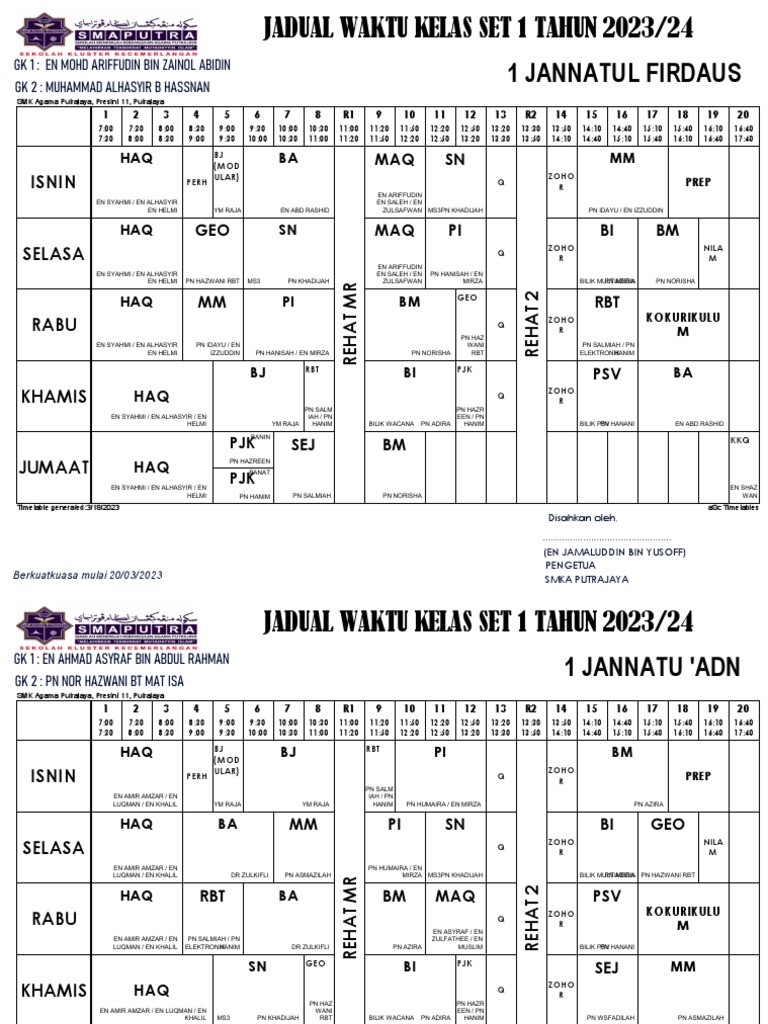 Jw Set 1 2023 Kelas Latest Pdf