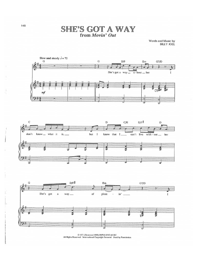She's Got A Way - Movin' Out | PDF