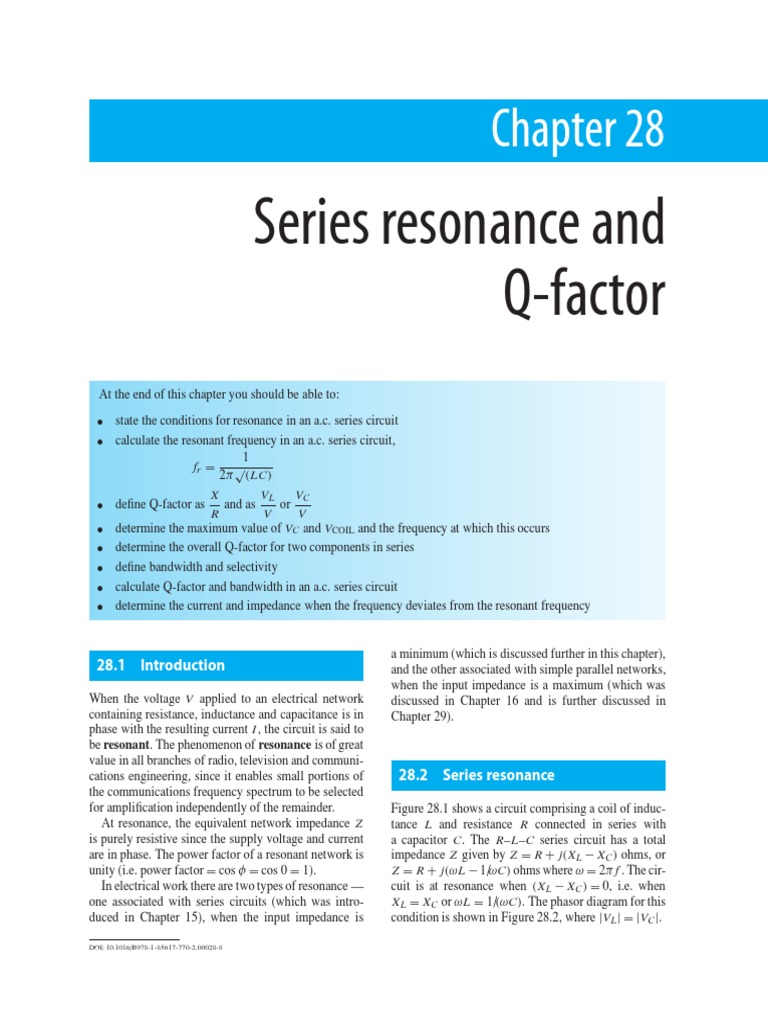 Teori Dan Latihan Soal Resonansi Seri | PDF | Inductor | Series And Parallel Circuits
