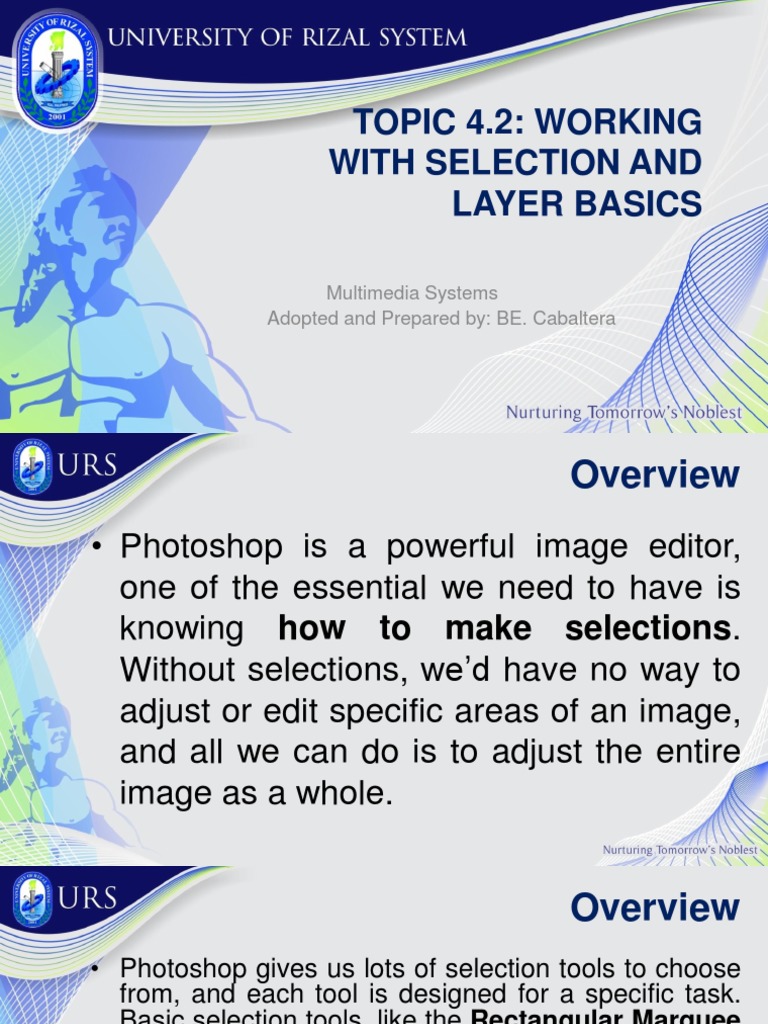 Topic 4.2 WORKING WITH SELECTION AND LAYER BASICS | PDF | Image Editing ...