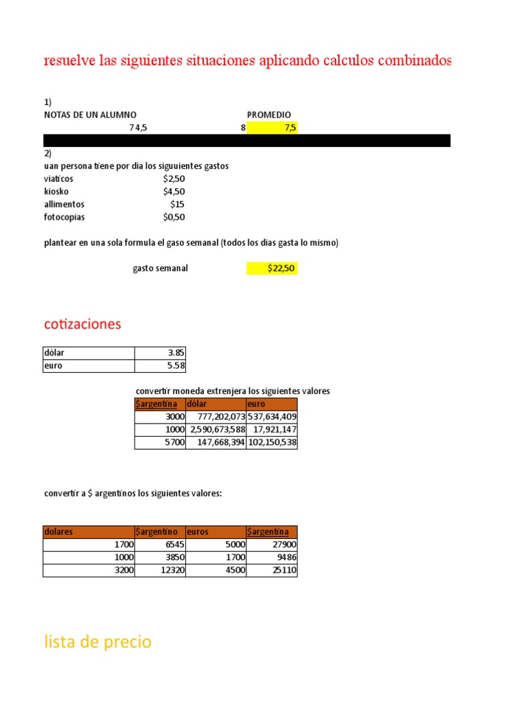 Tarea de Compu 2 | PDF | Moneda | Mercado de divisas