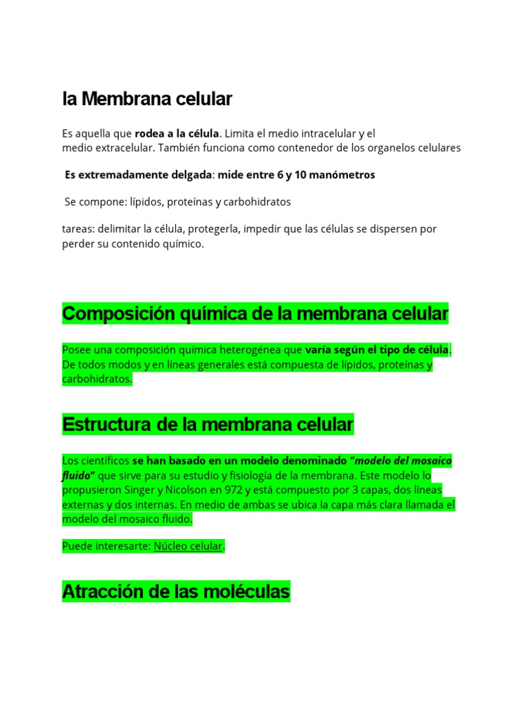 Qué Es La Membrana Celular | PDF | Membrana celular | Biología Celular)