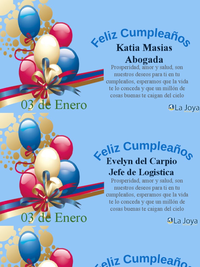 Cumpleaños | PDF