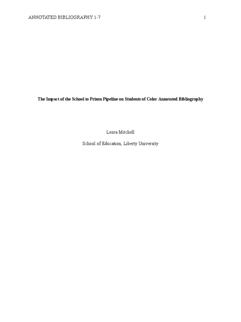 The Impact of The School To Prison Pipeline On Students of Color ...
