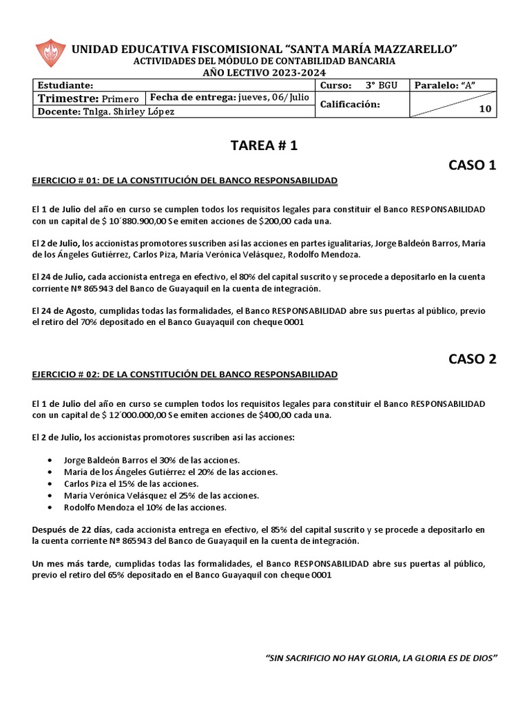Tareas Const Bco | PDF | Ciencias sociales