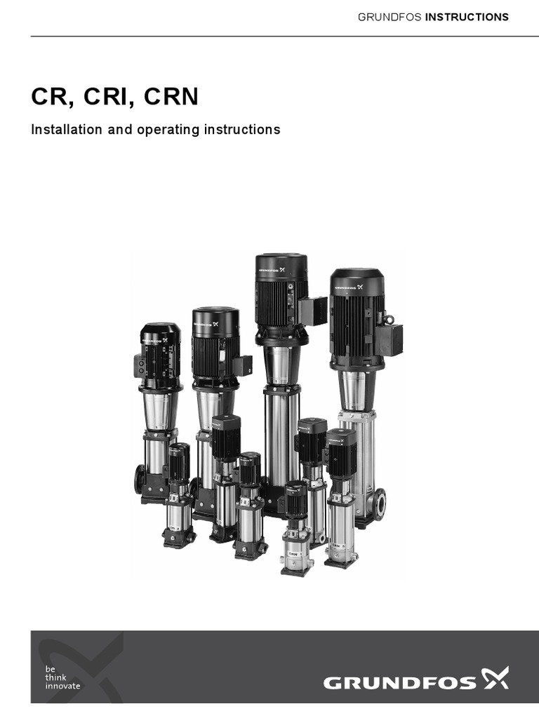 Grundfos CR Pump Installation Guide | PDF | Pump | Electric Motor