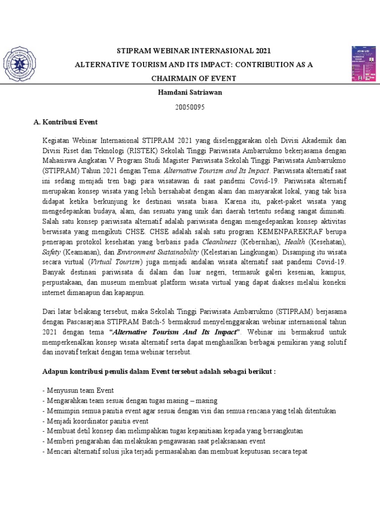 Hamdani S-Kontribusi Event | PDF