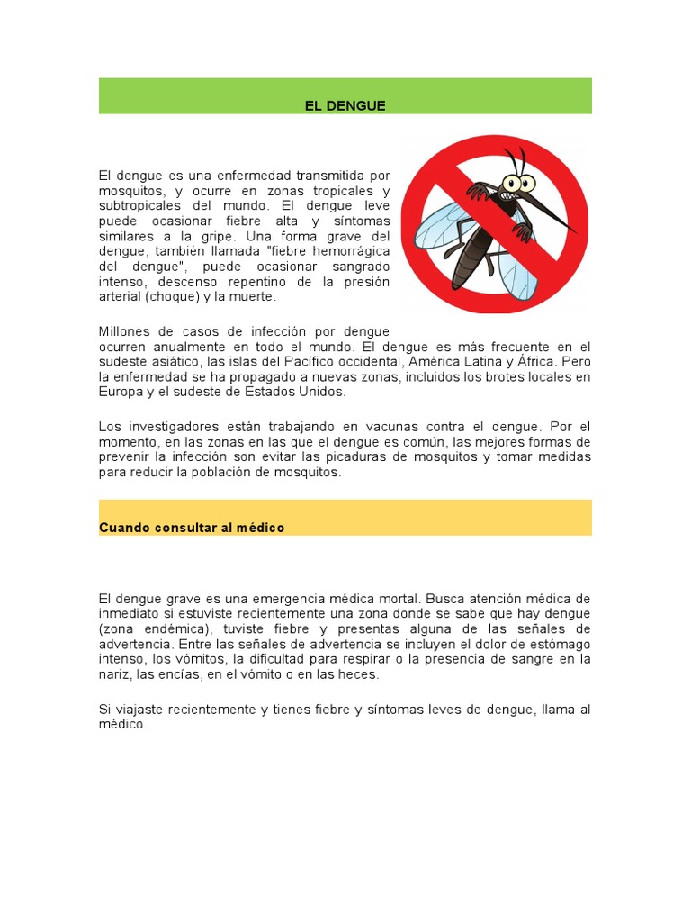 Periodico Mural El Dengue | PDF | Epidemiología | Inmunología