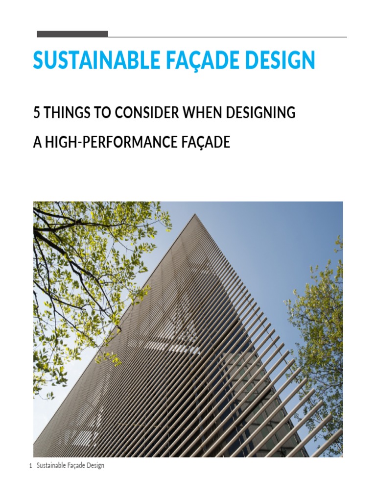 5 Things To Consider When Designing A High-Performance Facade | PDF