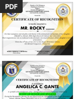 Certificate of Recognition PTA SY 2020-2021 | PDF | Educational ...