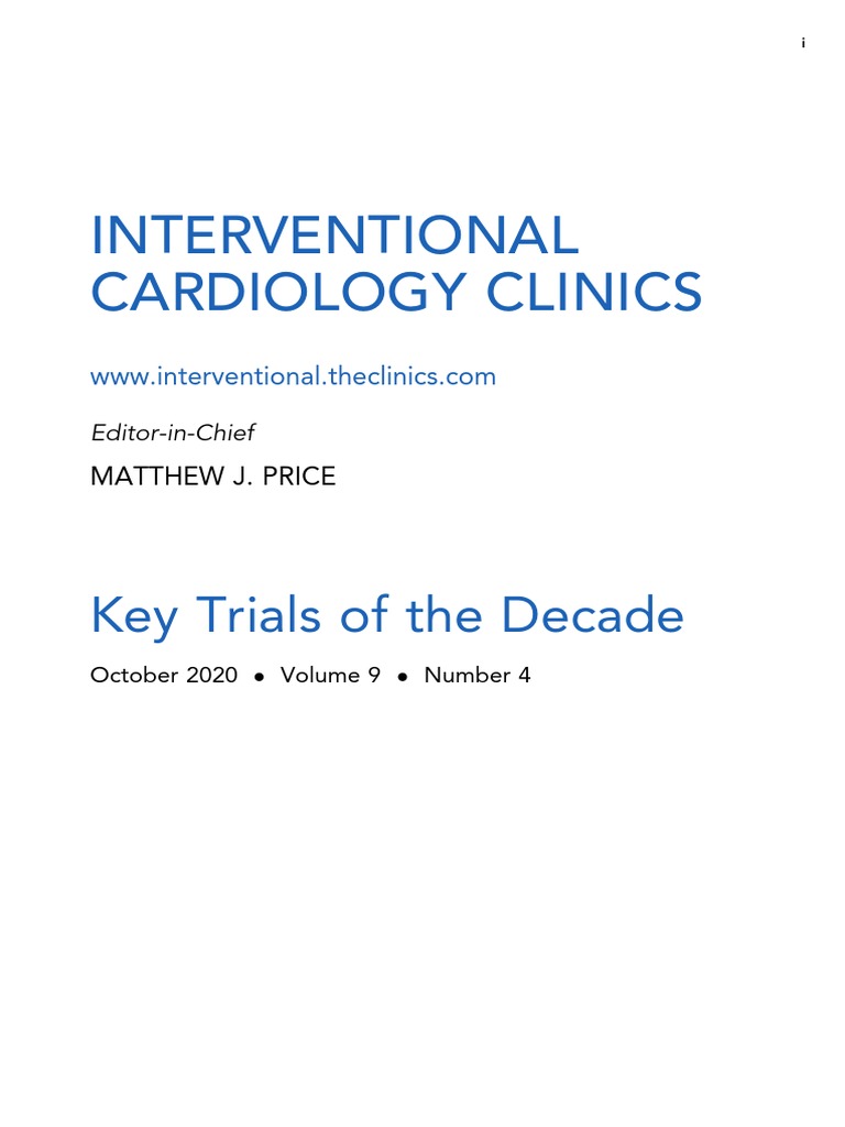 Interventional Cardiology Clinics Iccl | PDF
