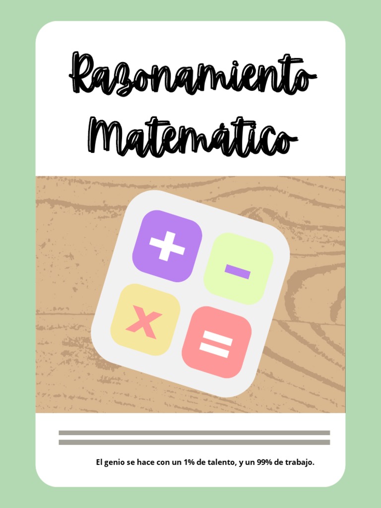 Raz. Matemático | PDF | Matemática Elemental | Álgebra