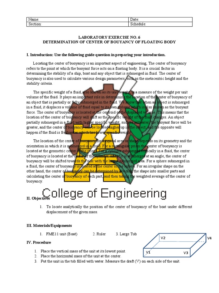 LX6 - Metacentric Height | PDF | Buoyancy | Metrology