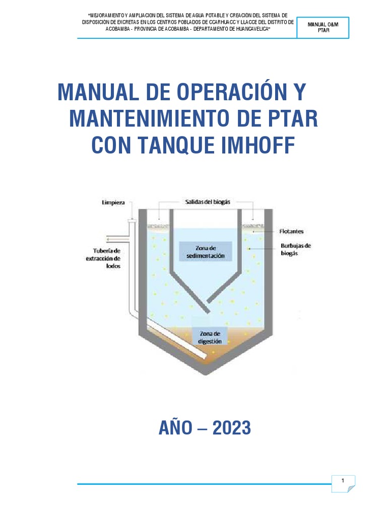 18.1.4. Manual O&m Ptar Okkkkk | PDF | Aguas residuales | Tratamiento de aguas residuales