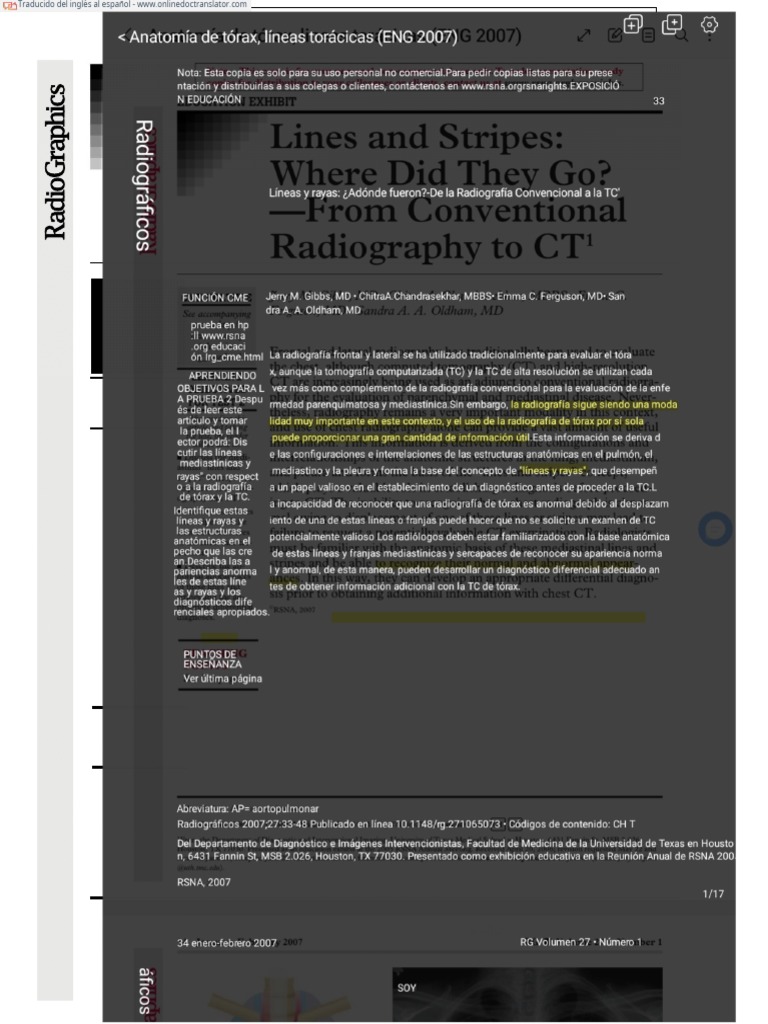 Anatomía de Tórax, Lineas Torácicas (ENG 2007) ESPAÑOL | PDF | Aorta ...