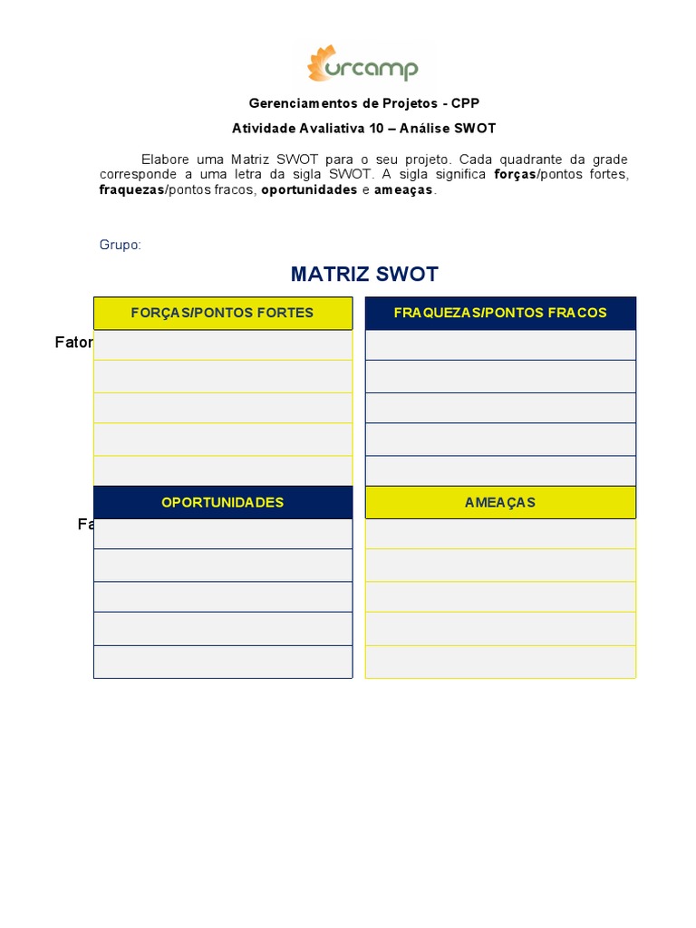 Matriz SWOT para Projetos: Análise Completa | PDF