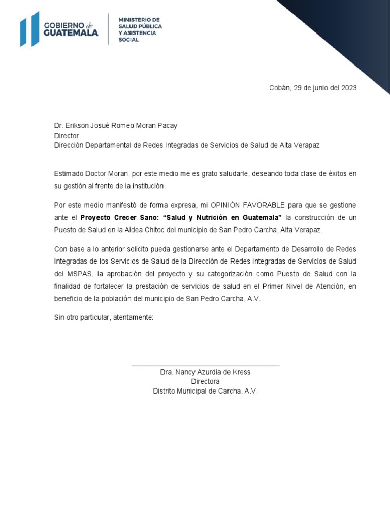 Opinion Favorable DMS - Chitoc | PDF