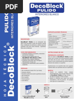 Ficha Tecnica Stucco Uniblock | PDF