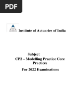 Institute and Faculty of Actuaries Examination: Subject CP2 - Modelling Practice Core Practices ...