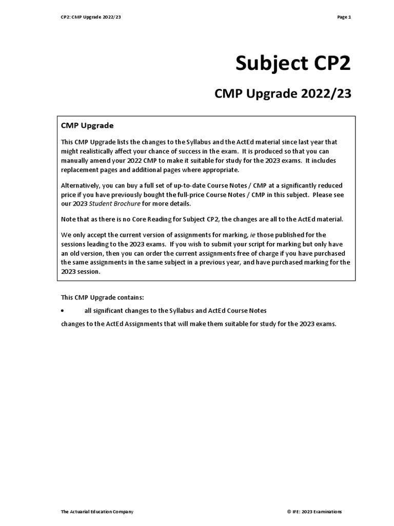 CP2 CMP Upgrade 2023 | PDF | Statistical Hypothesis Testing | Chi ...