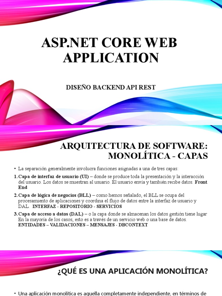 Backend Netcore Api Rest | PDF | Microsoft Azure | Software de la aplicacion