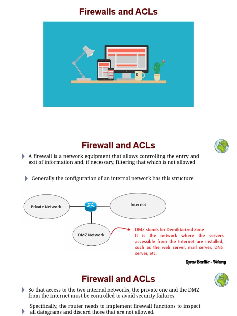 2.1 Firewalls and ACLs | Download Free PDF | Firewall (Computing) | Computer Network