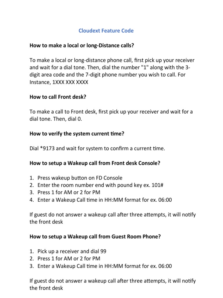 Cloud Extension Feature Codes | PDF | Computing | Electronics